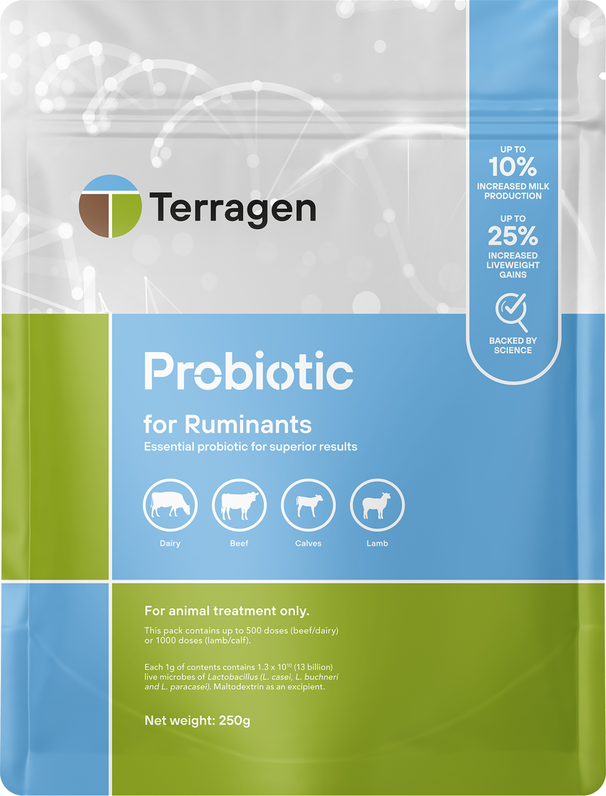Terragen Probiotic for Ruminants 250g (500 doses) - Terragen